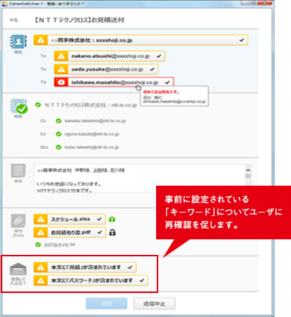 Microsoft 365 でも利用可能！メール誤送信防止ソフト CipherCraft/Mail | NTTテクノクロス